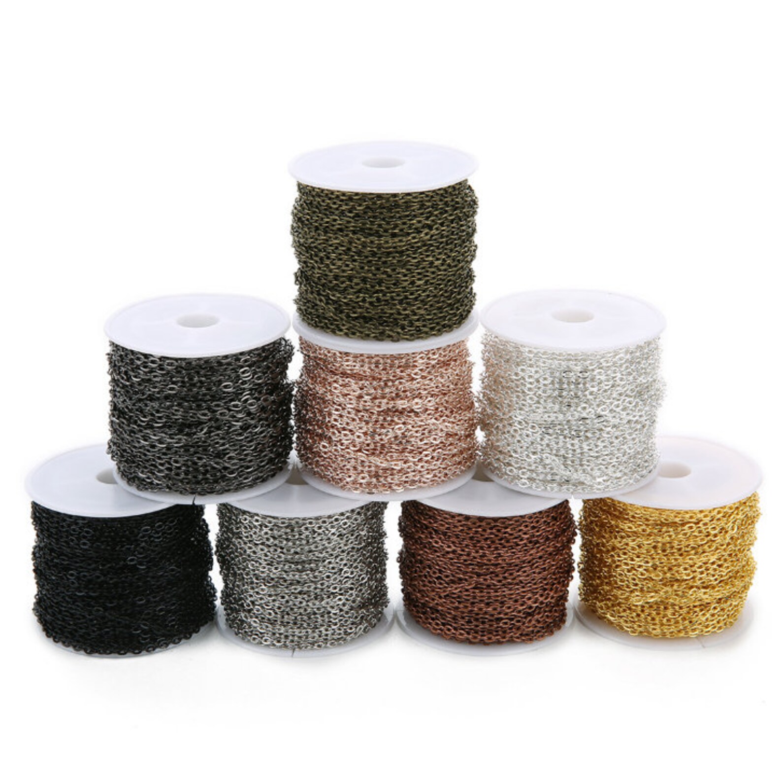 10 Yard Rolo Tiny Link Chains Fit Women Diy Links Chains Necklace ...