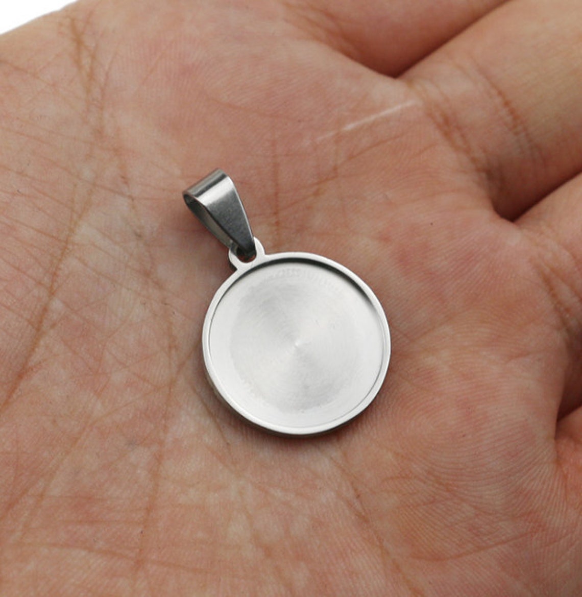 5pcs Thick Stainless Steel Bezel Pendant Blanks Glass - Etsy