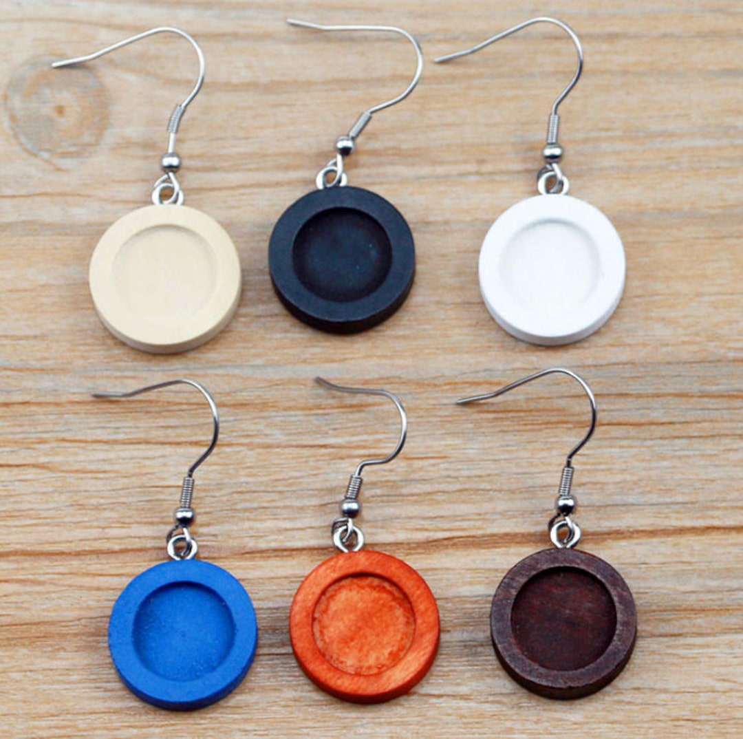 20pcs Wood Earring Blanks - Earring Settings - Earring Trays - Earring ...