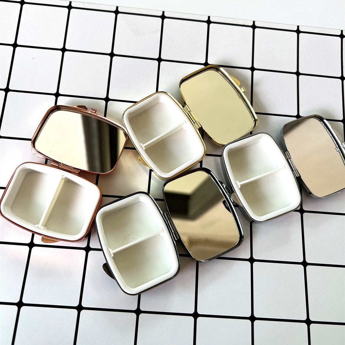 2 Days Rectangular Pill Box Frame Various Options-blank Compartment ...