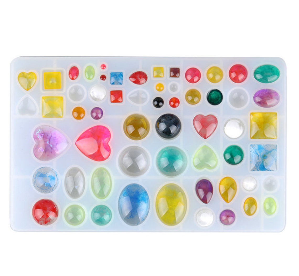 Gem Silicone Mold Resin Cabochon Mold Craft Moldcabochon | Etsy