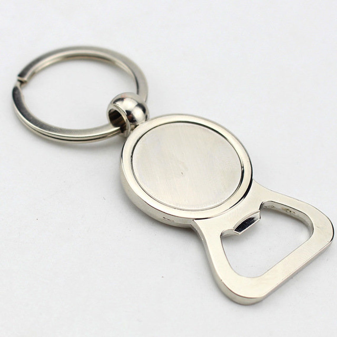 25mm New Bottle Opener Keychains Zinc Alloy Round Keyrings for - Etsy