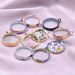 Stainless Steel Glass Locket Bracelet 20mm 25mm 30mm Gold Color Living ...