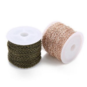 10 Yard Rolo Tiny Link Chains Fit Women Diy Links Chains Necklace ...