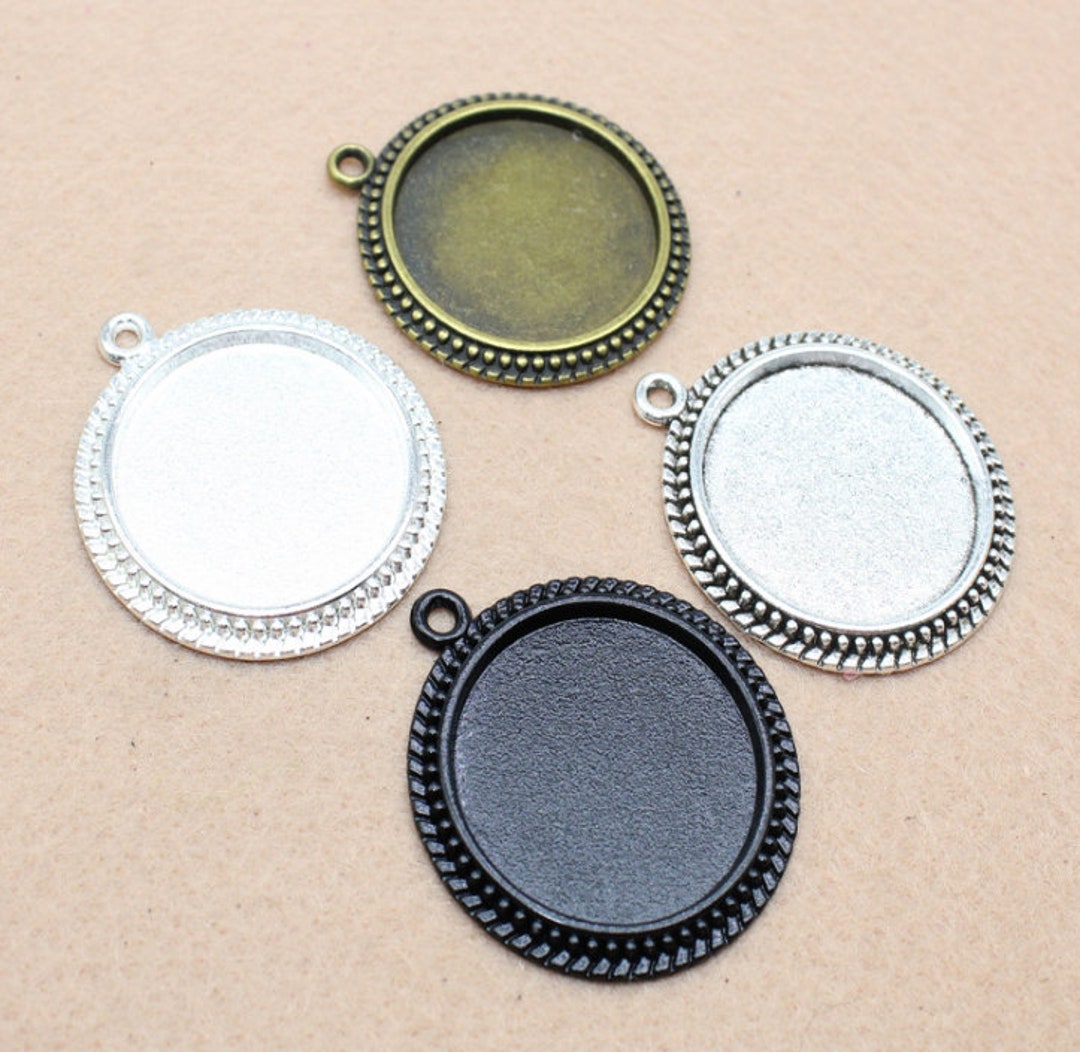 10pcs 30mm Pendant Setting-pendant Blank-1 Inch Pendant Base-cabochon ...