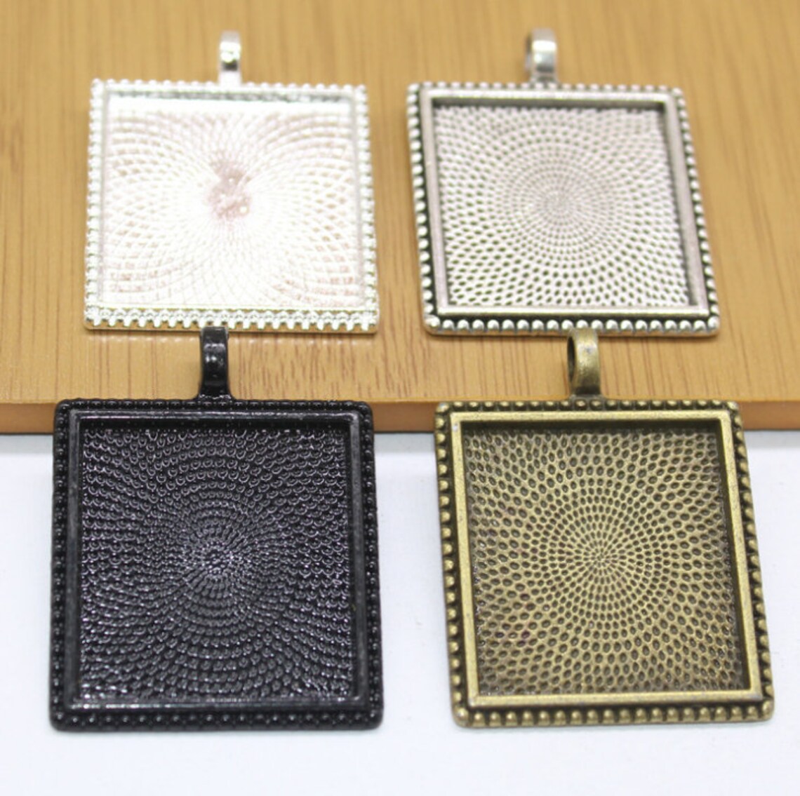 10pcs Square Cabochon Setting-blank Pendant Trays-cabochon - Etsy