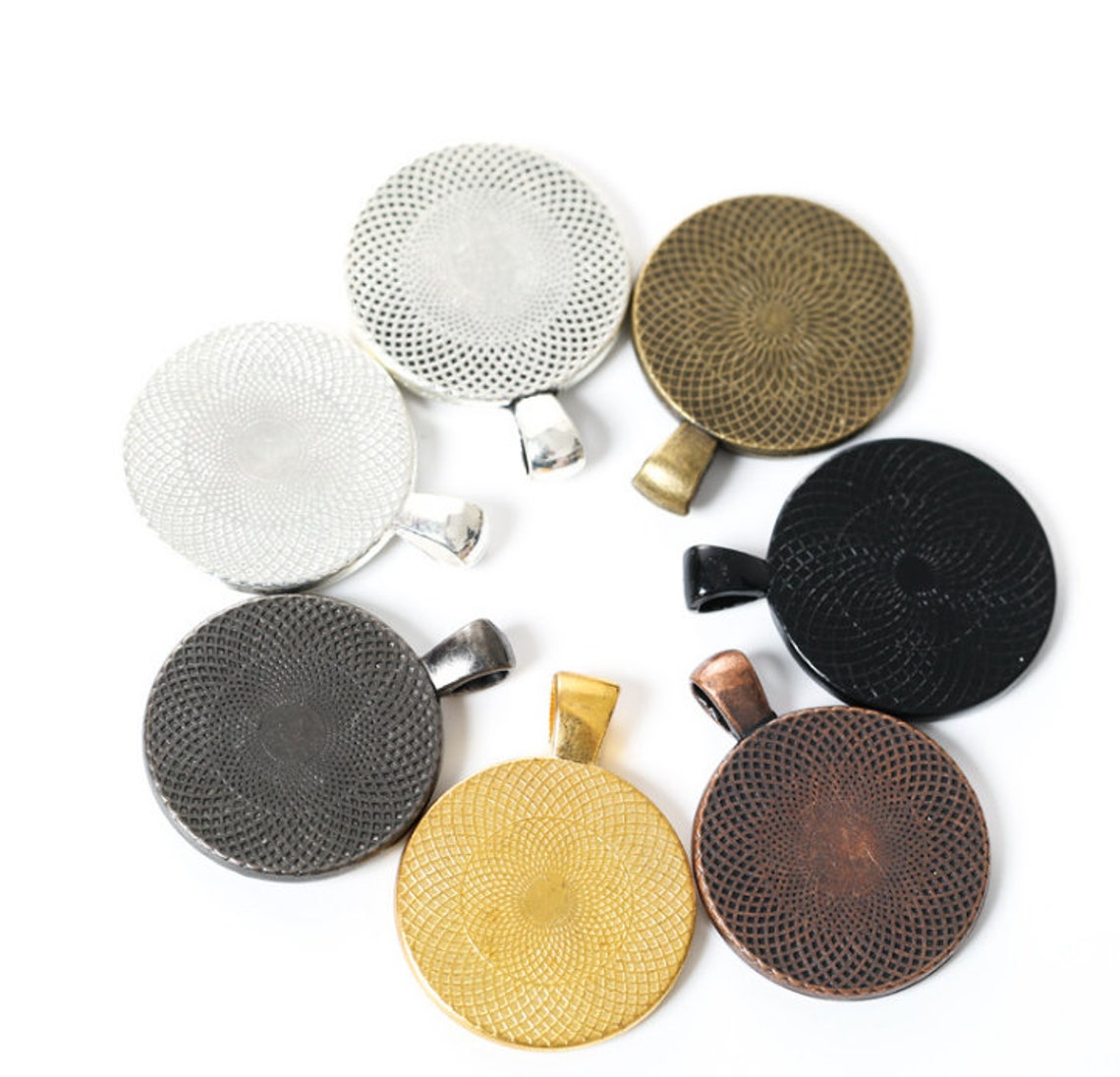 1 Inch Cabochon Setting-blank Pendant Trays-cabochon Bezel - Etsy