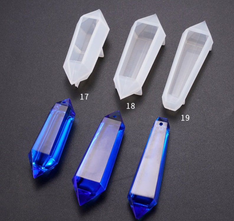 Silicon Mold - Triangle Cone Resin Silicone Mold - Epoxy Charms Pendant ...