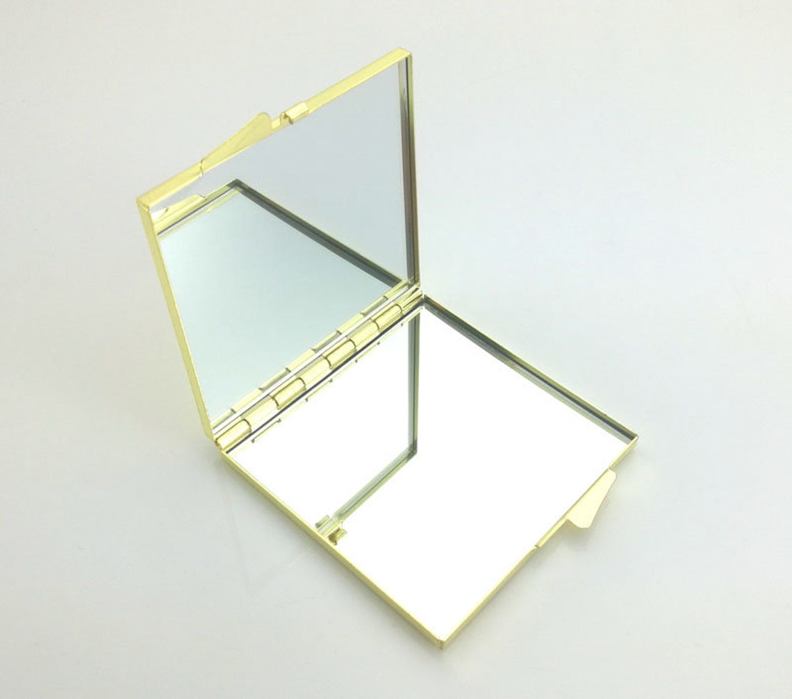 Pocket Mirror Blank Compact Mirrors Supply Gold Mirror Compact | Etsy