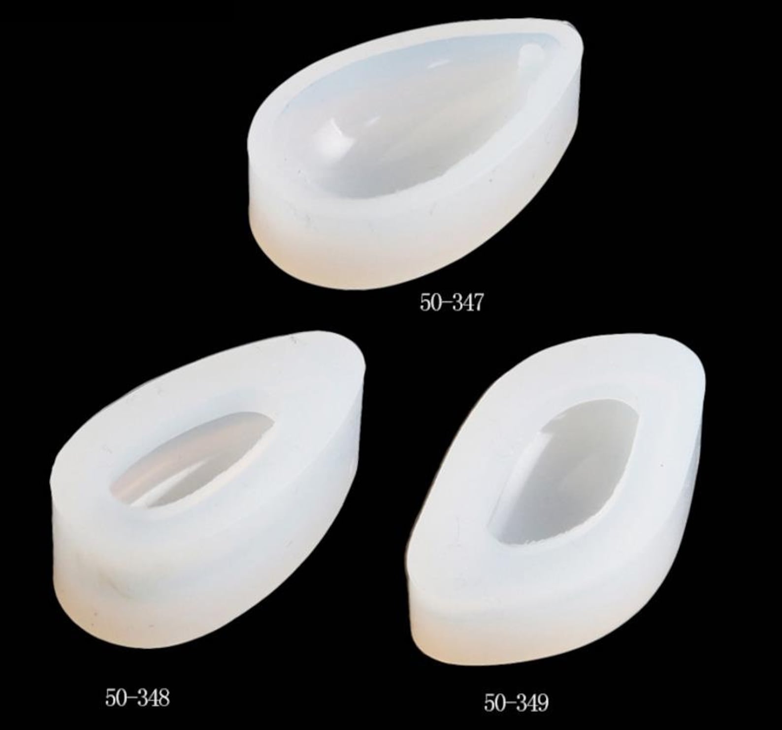 Teardrop Pendant Silicone Mold Cabochon Silicone Mold With a Hanging ...