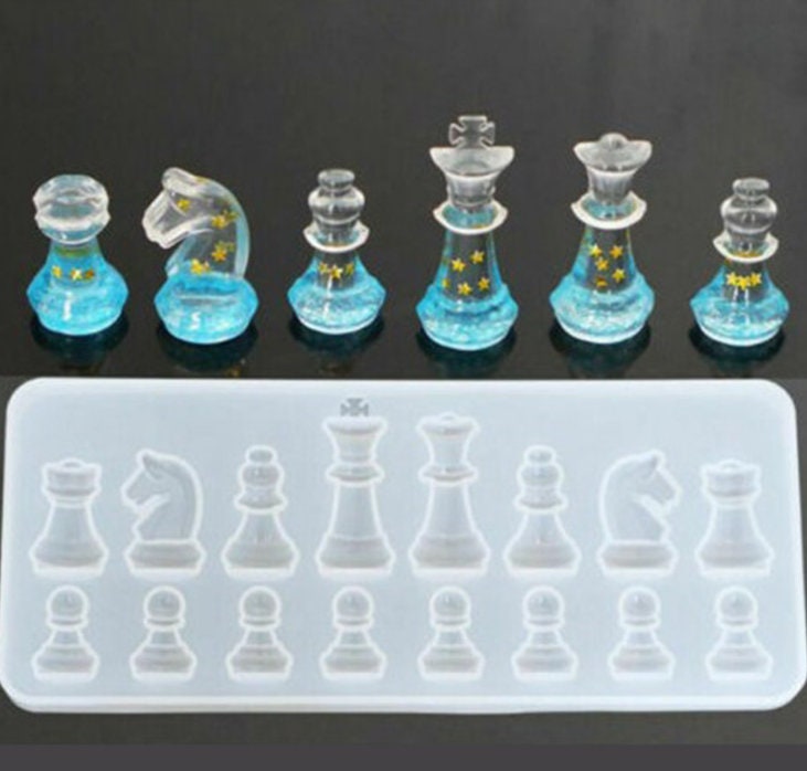 Silicone chess mold Clear resin mold for chess chess molds | Etsy