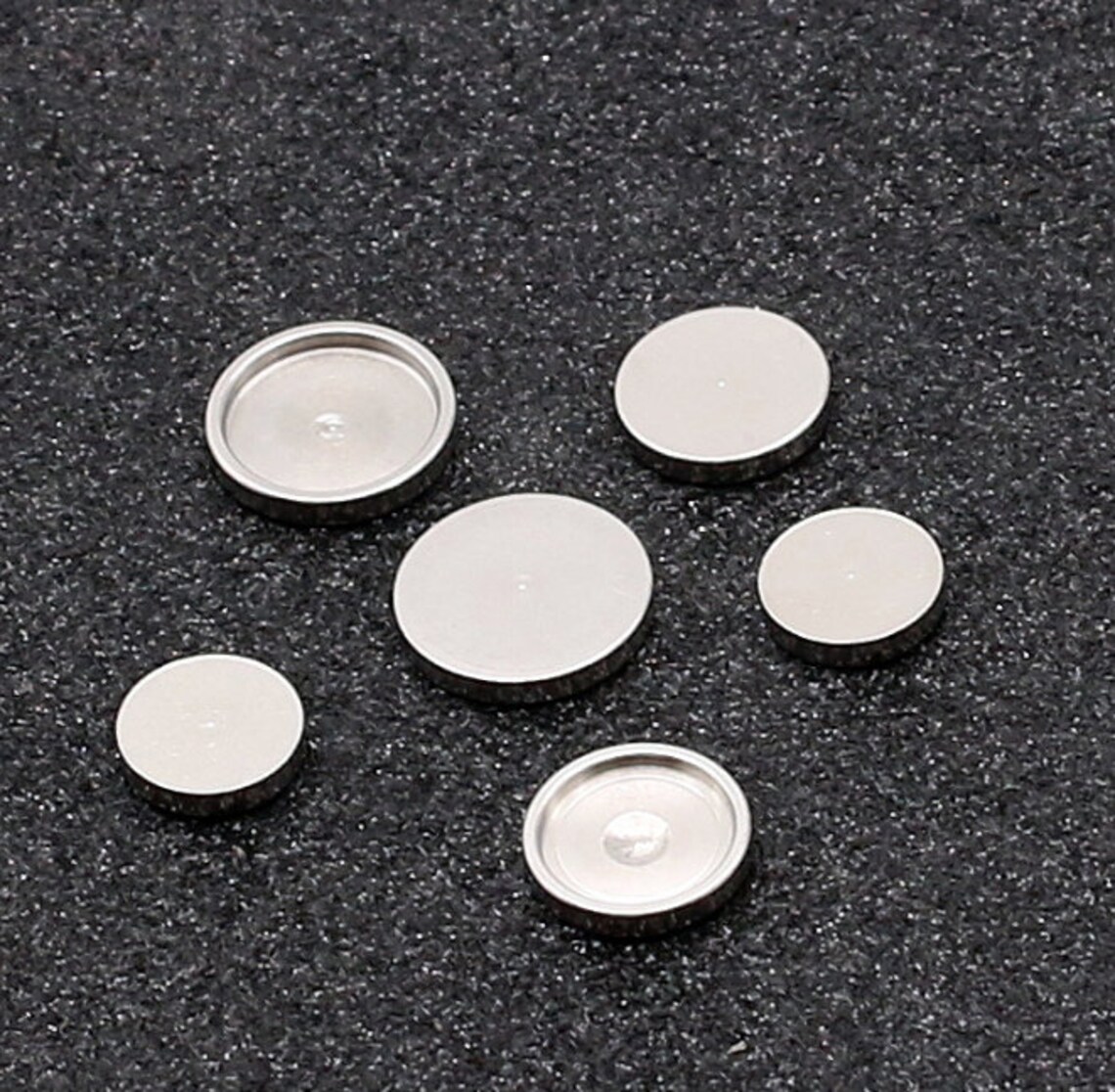 20pcs Bezel Setting - Thick Stainless Steel Bezels - Round Bezel Charms ...