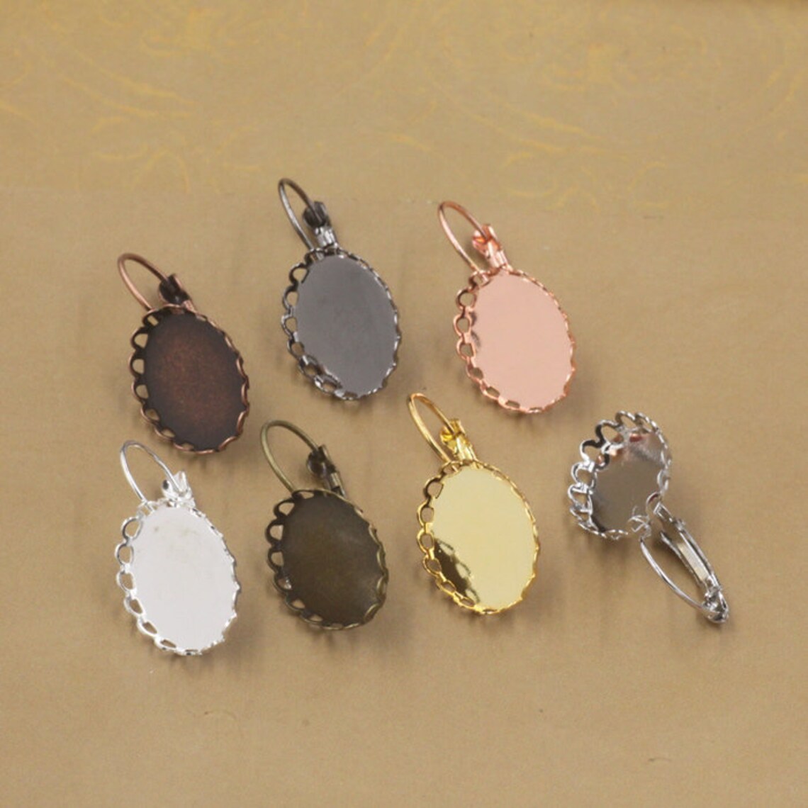 13x18mm/18x25mm Lace Earring Settings Bezel Earring Setting - Etsy