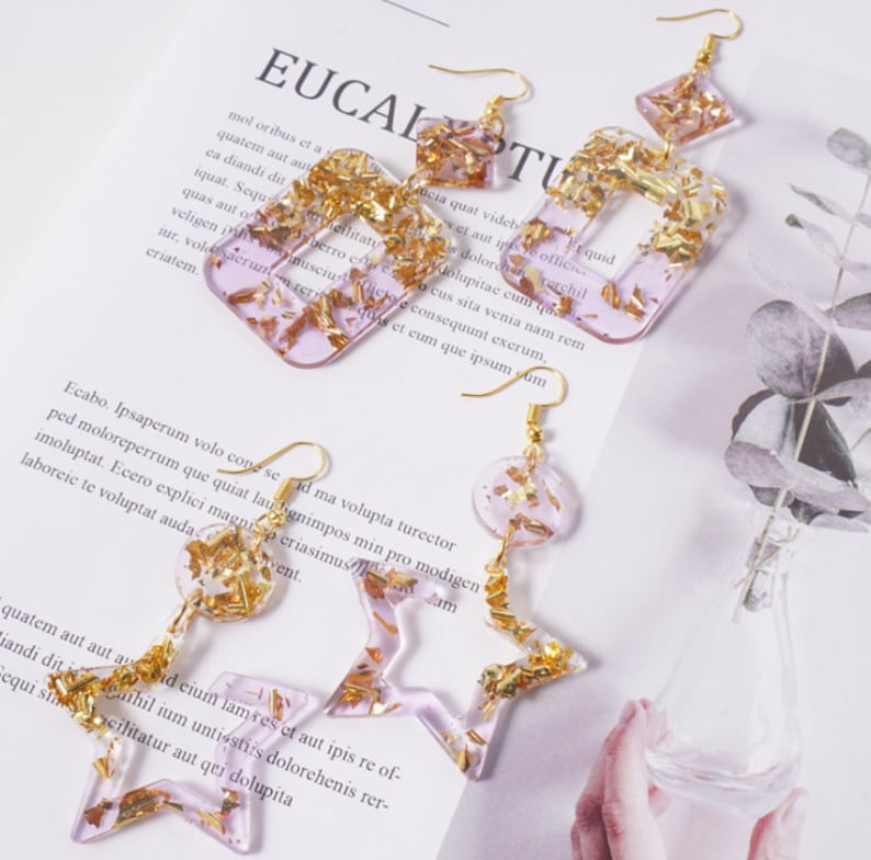 Earring Epoxy Resin Molds Bohemian Retro Star Dangle Mirrored | Etsy