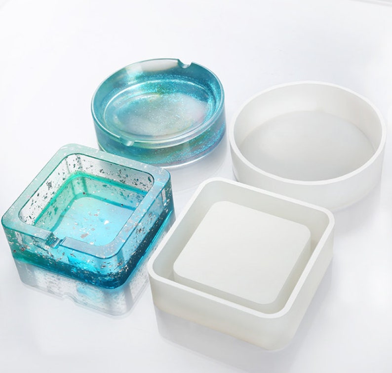 High Quality Ashtray Silicone Mold Epoxy Resin Round/square Ashtray ...