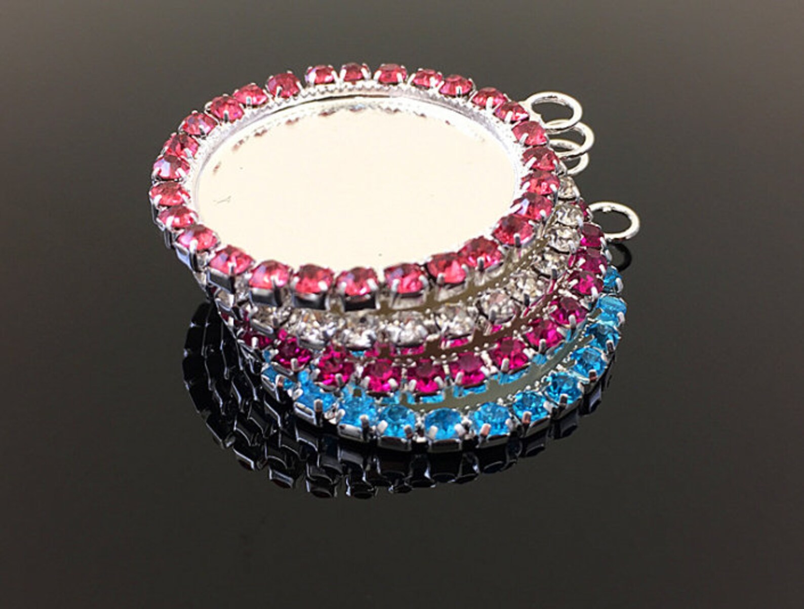 10pcs 1inch 25mm Round Clawe Rhinestones Pendant | Etsy