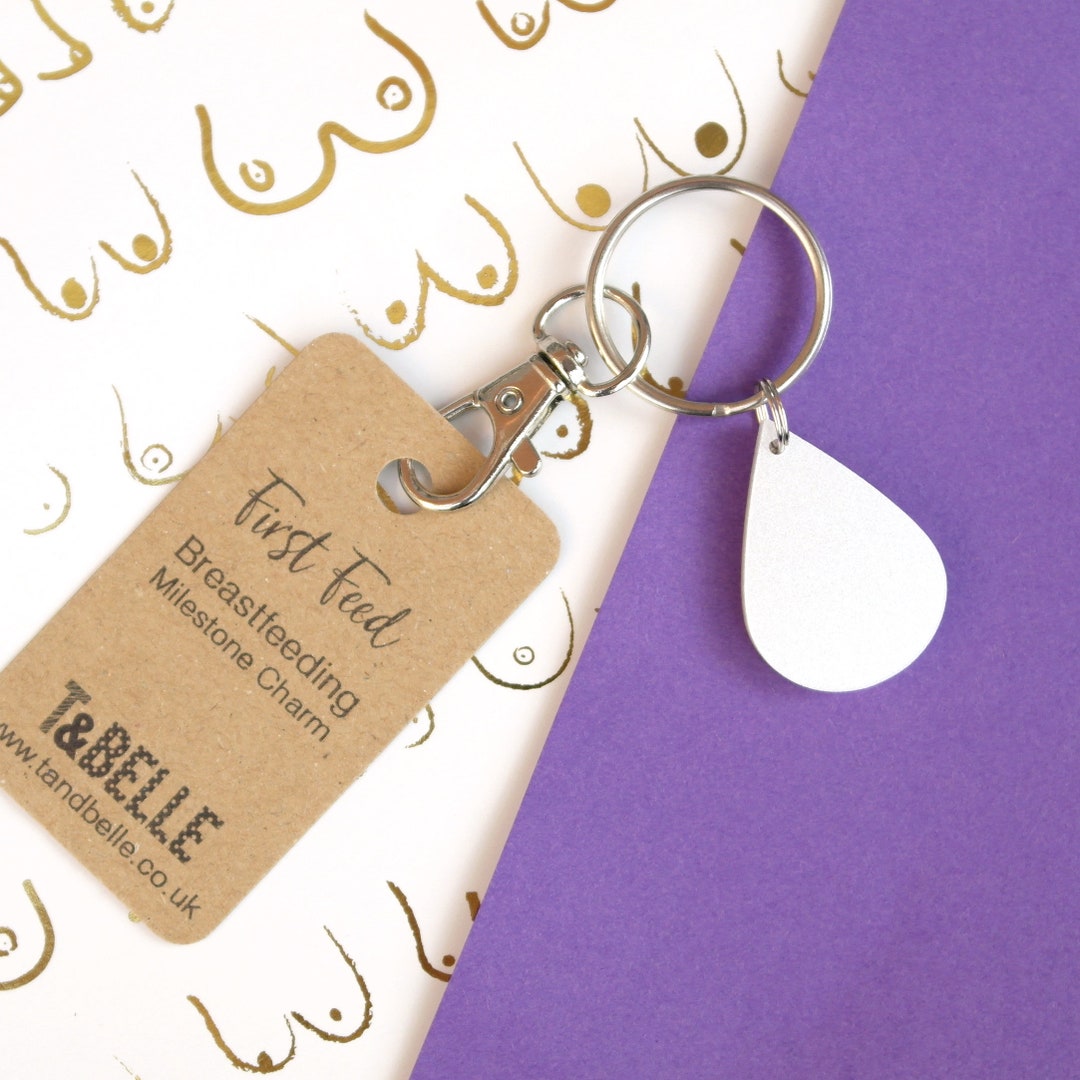 First Feed Breastfeeding Milestone Award Charm - Pearl White Liquid ...