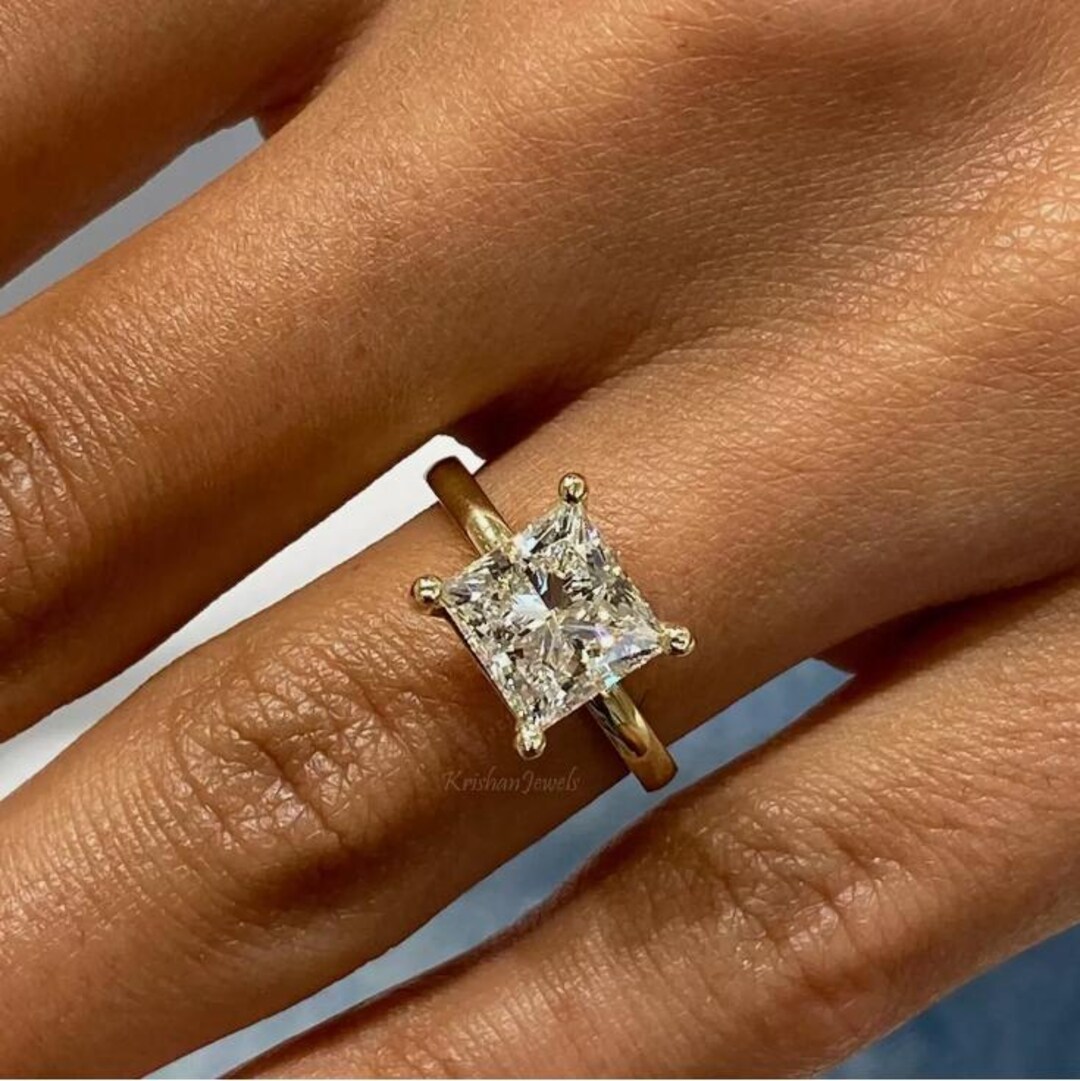 2.50CT DH-VS Princess Cut IGI Certified Lab Grown Diamond Solitaire ...