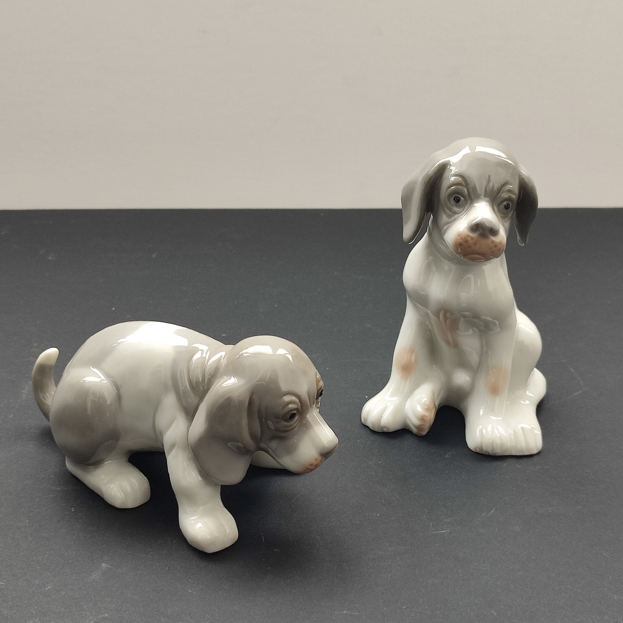Lladro Style Porcelain Beagle Puppies Figurine Set - Etsy