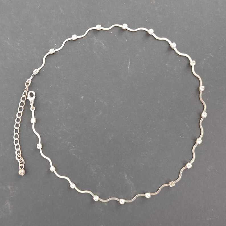 Vintage S-shaped Cup Chain Necklace Clear Crystal Rhinestones - Etsy