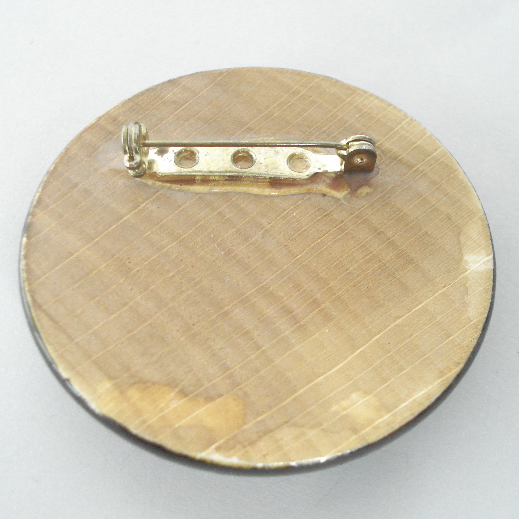 Broche de madera pansy pintado vintage, pin broche de madera pintada ...