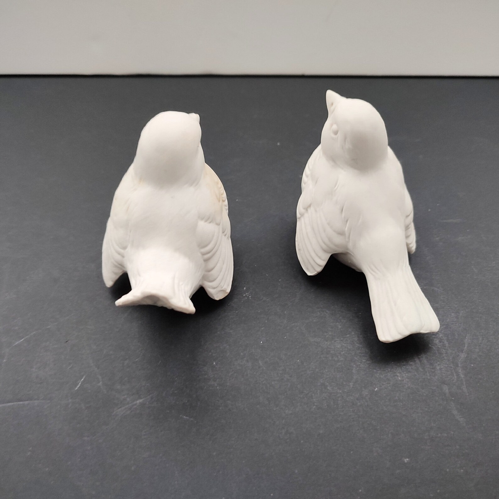 73goebel Pair of Bird Figurines, German Ceramic Sparrow Marked CV72 ...