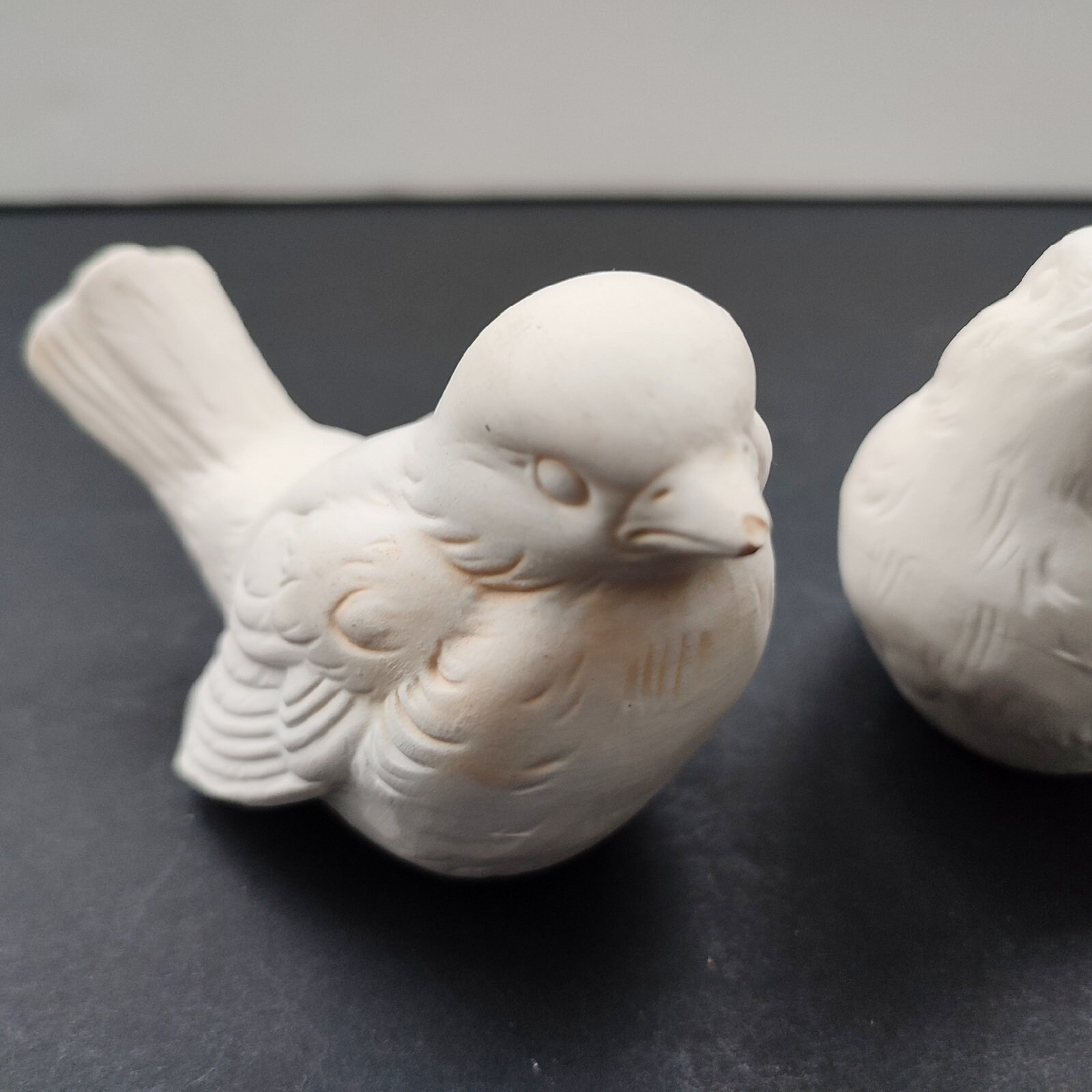 73goebel Pair of Bird Figurines, German Ceramic Sparrow Marked CV72 ...