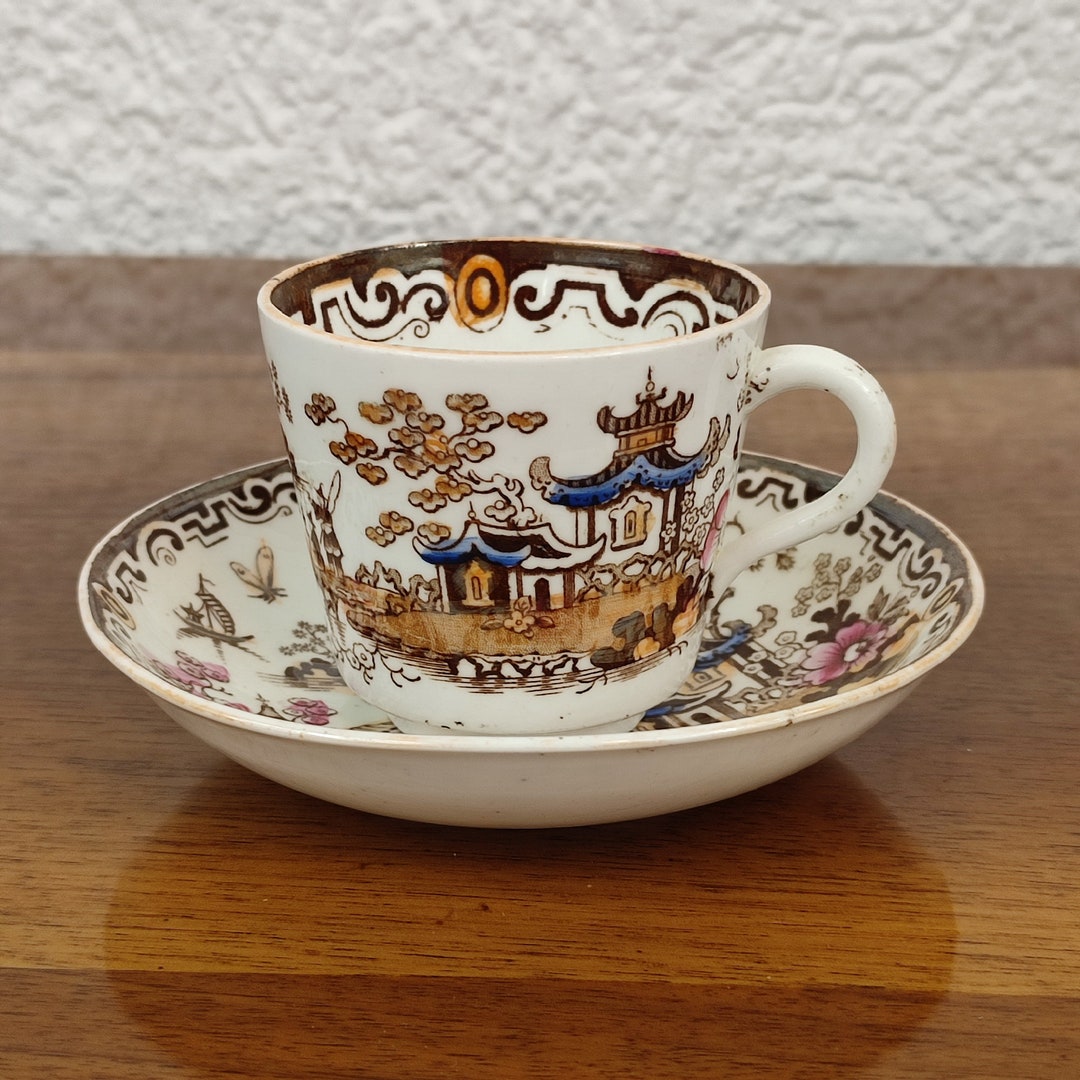 Antique Vintage Japan Porcelain Tea Cup With Saucer - Etsy