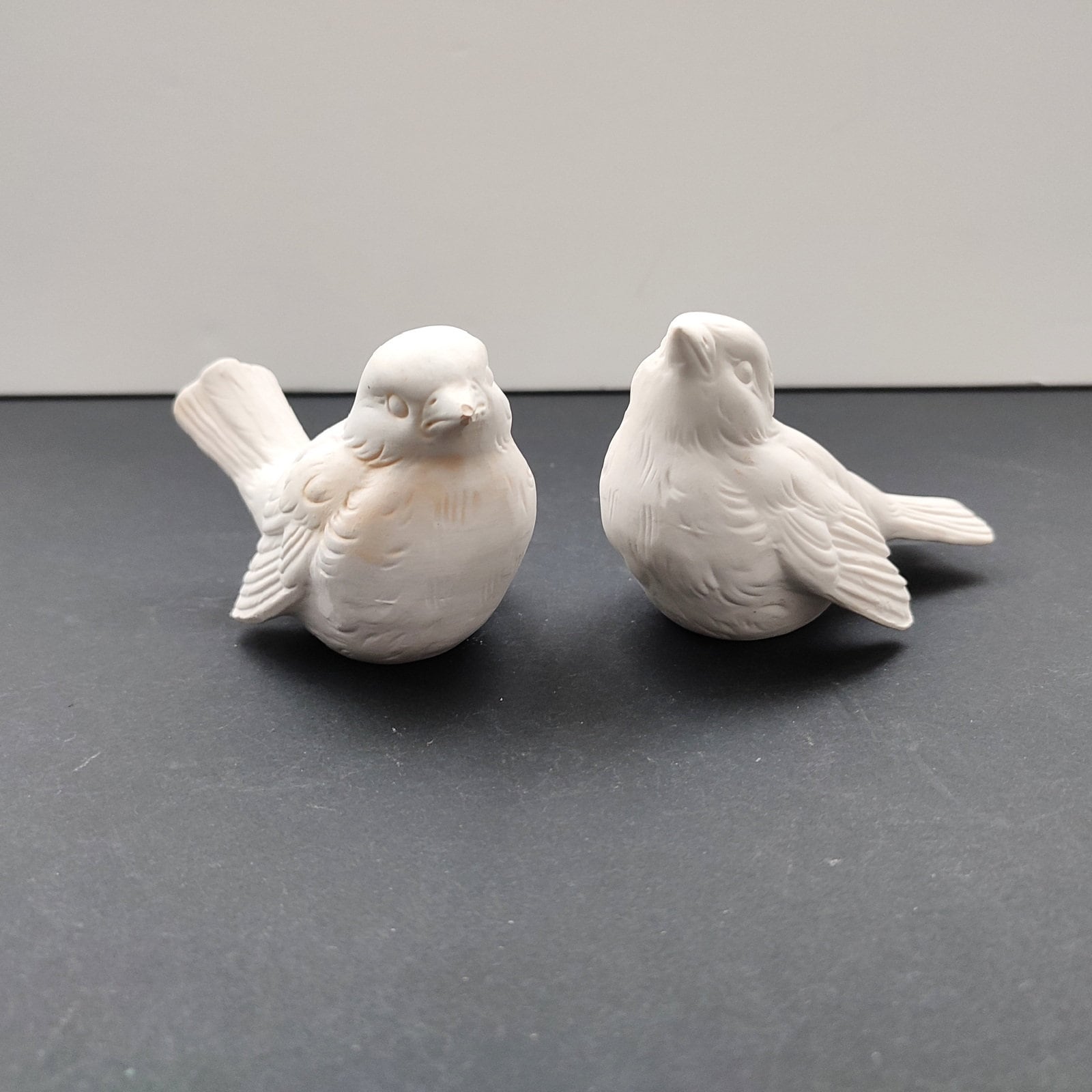 73goebel Pair of Bird Figurines, German Ceramic Sparrow Marked CV72 ...