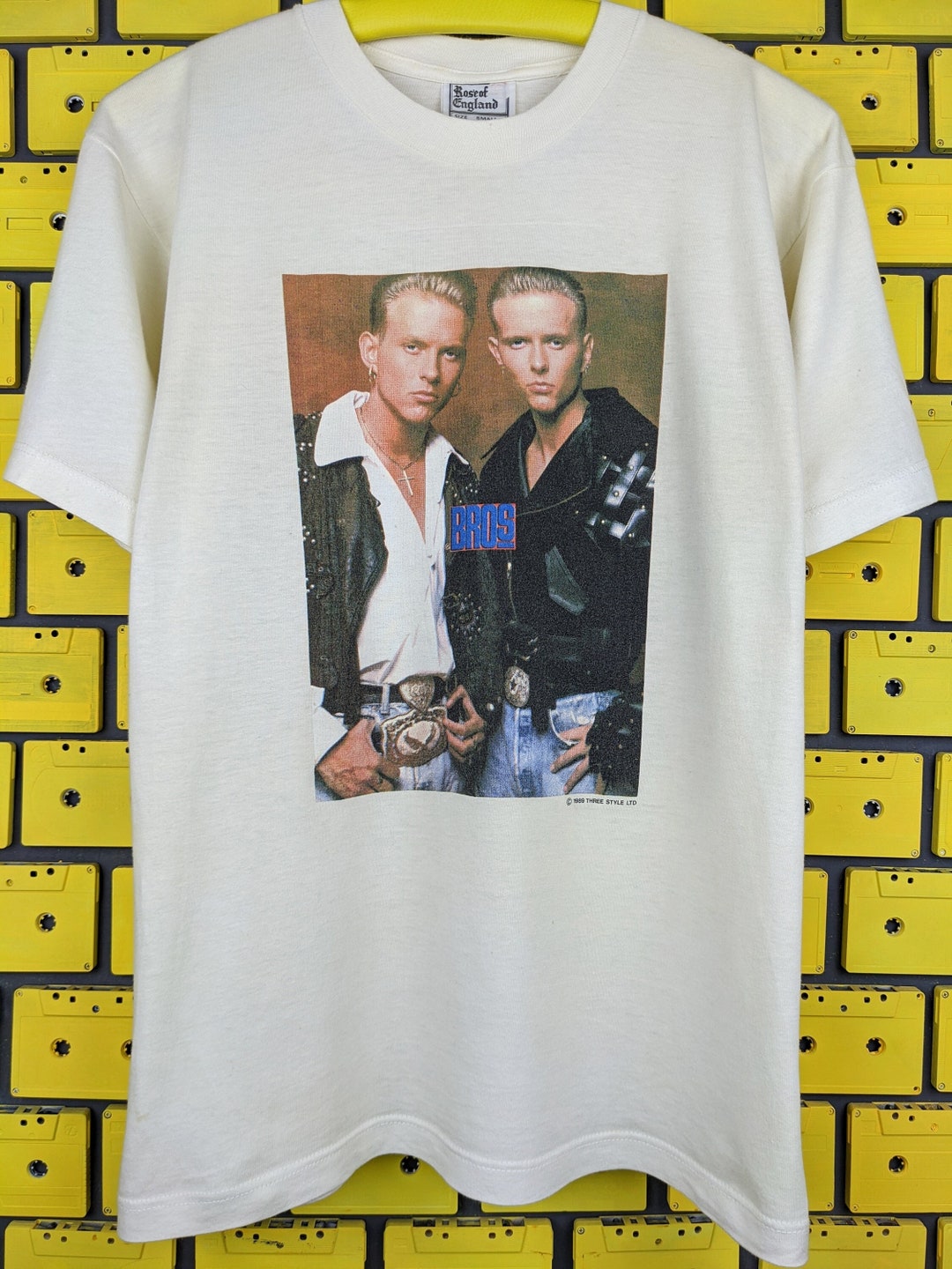 Vintage 1989 Bros Band T-shirt Matt and Luke Goss UK Dance Pop Rock ...