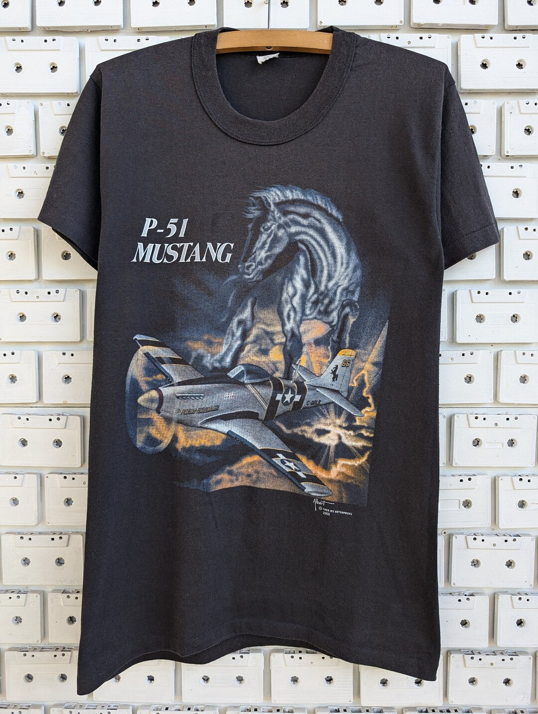 Vintage 1989 P-51 Mustang T-shirt Military World War 2 Fighter Jet ...