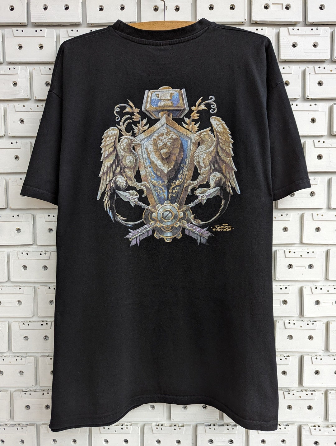 Vintage 2004 World of Warcraft T-shirt Alliance Crest Samwise Didier ...