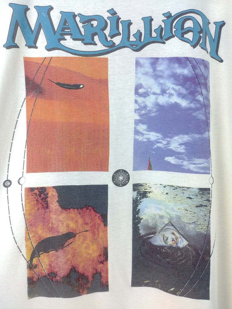 Vintage 1990 Marillion T-shirt Seasons End Tour British Neo Progressive ...