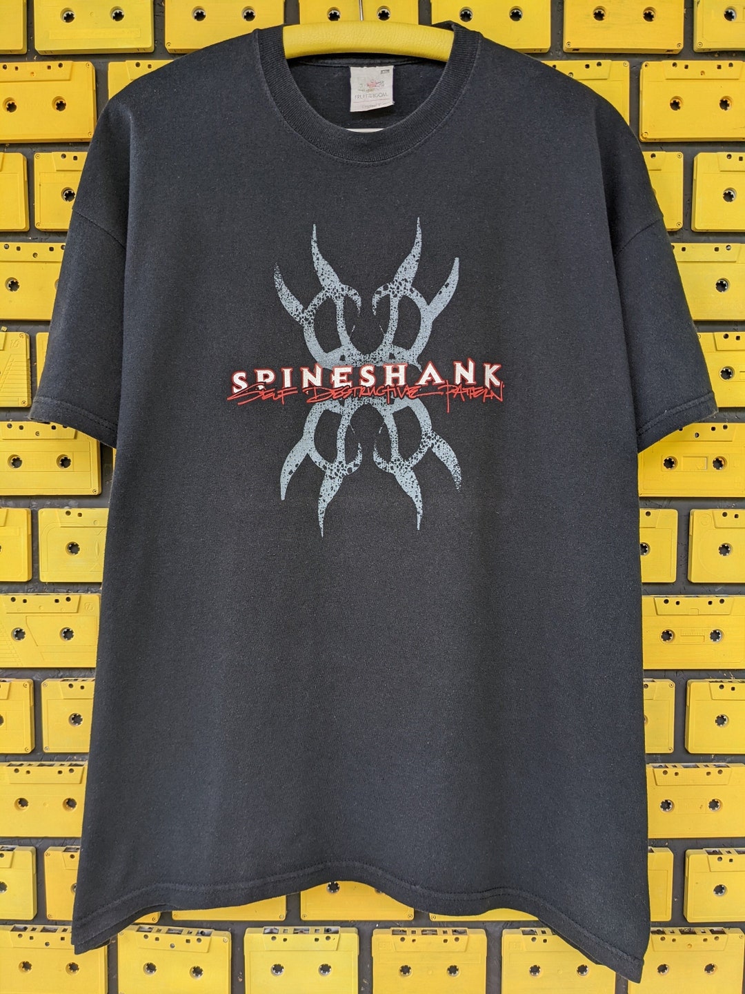 Camiseta vintage Spineshank 2003 con estampado autodestructivo ...