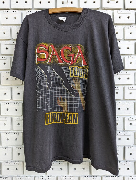 Vintage 1986 Saga Tour T-Shirt Canadian Neo Progressi… - Gem