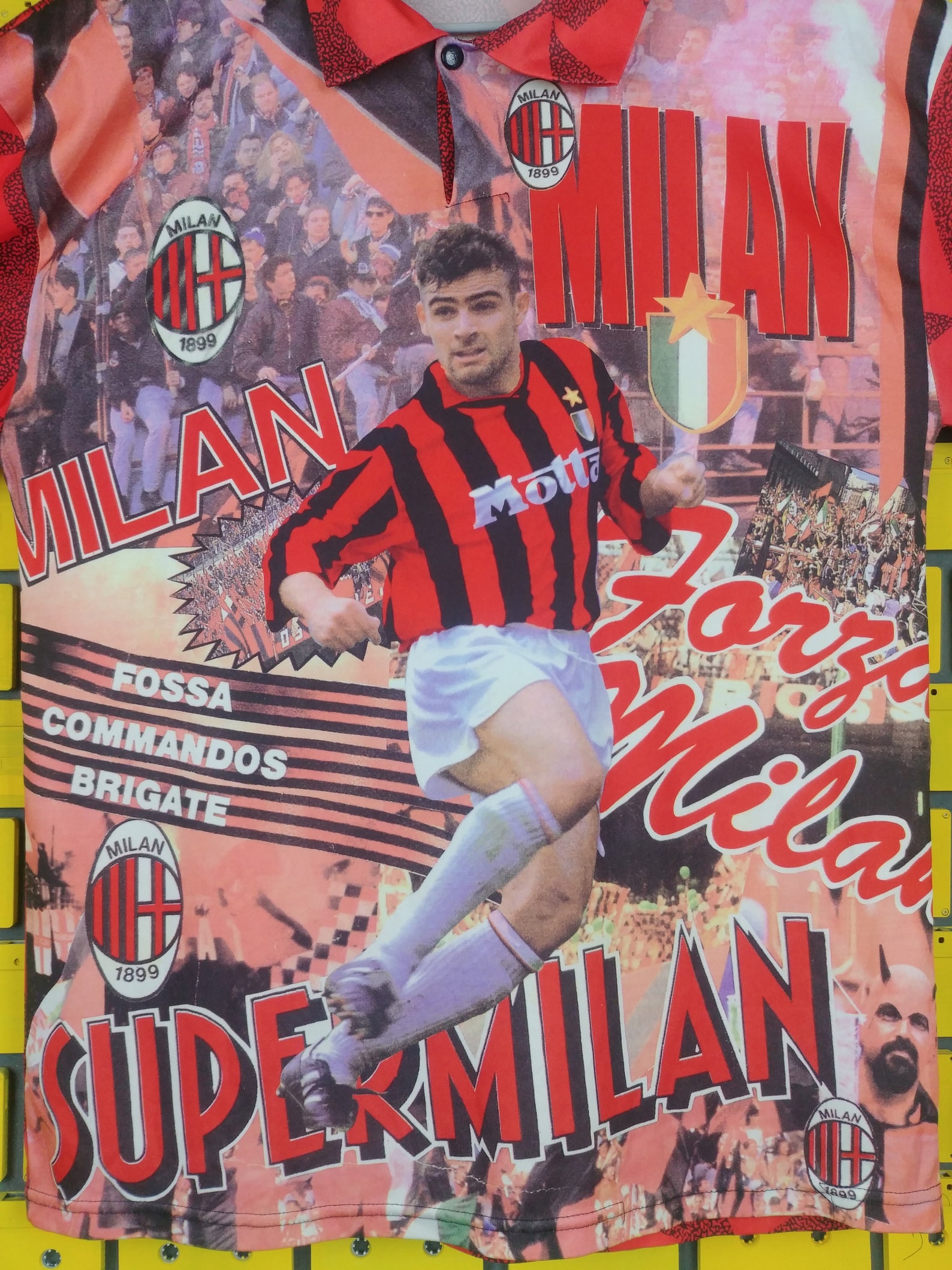 Vintage 90s Marco Simone AC Milan T-shirt Rossoneri Football - Etsy