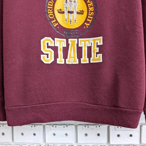 Vintage 90s Florida States University Sweatshirt FSU Merch Tultex ...