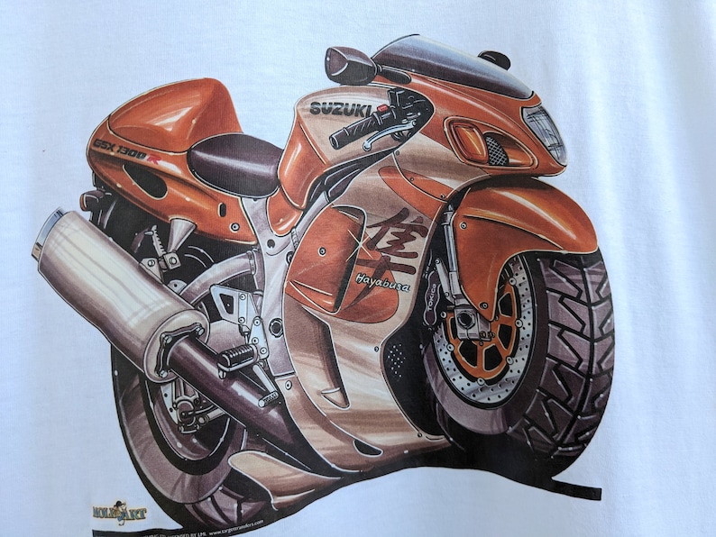 Vintage 2000 Suzuki Hayabusa T-shirt Japan Sports Motorcycle Biker Moto ...