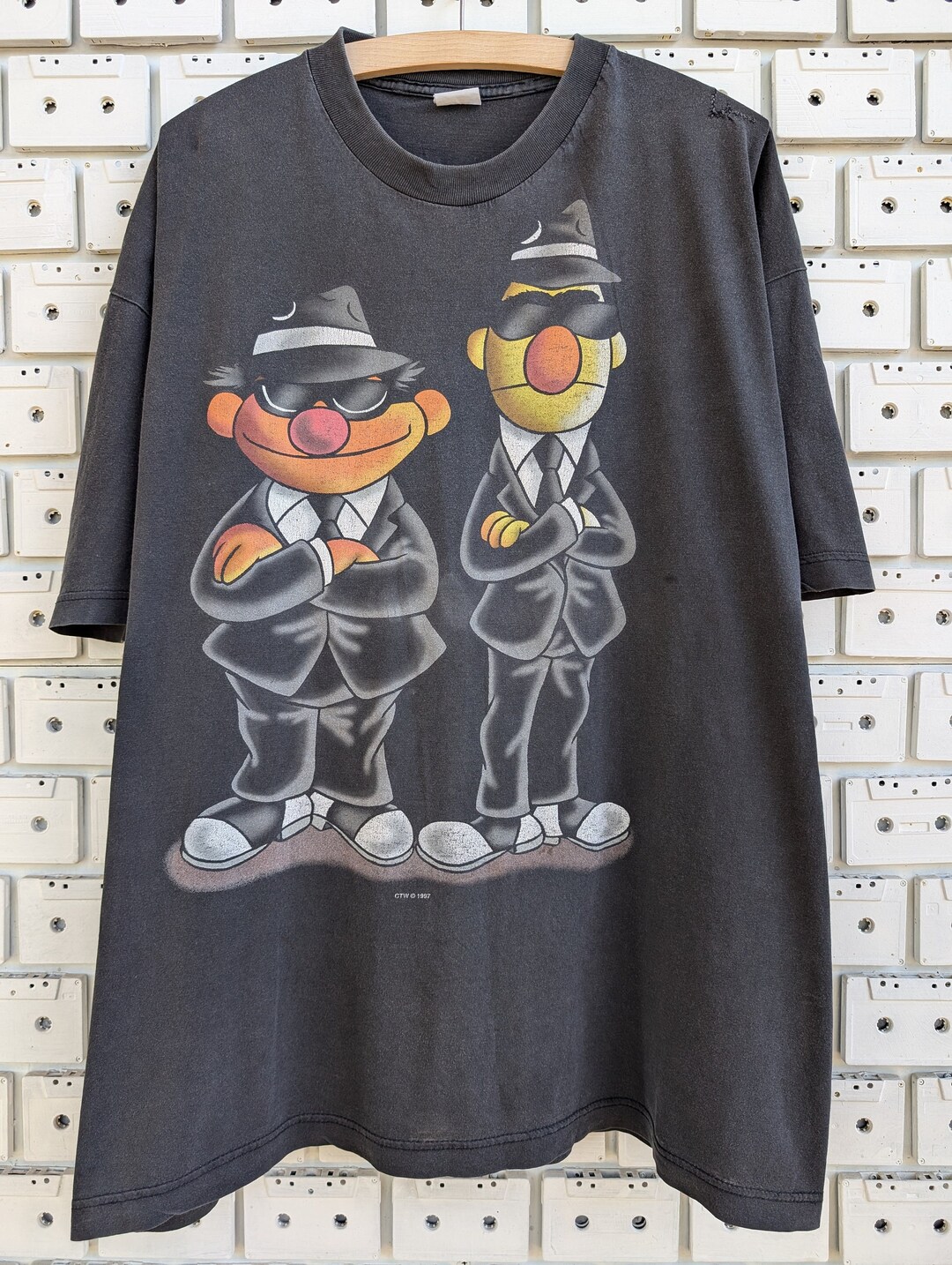 Vintage 1997 Bert & Ernie T-shirt Sesame Street Muppets Cookie Monster ...