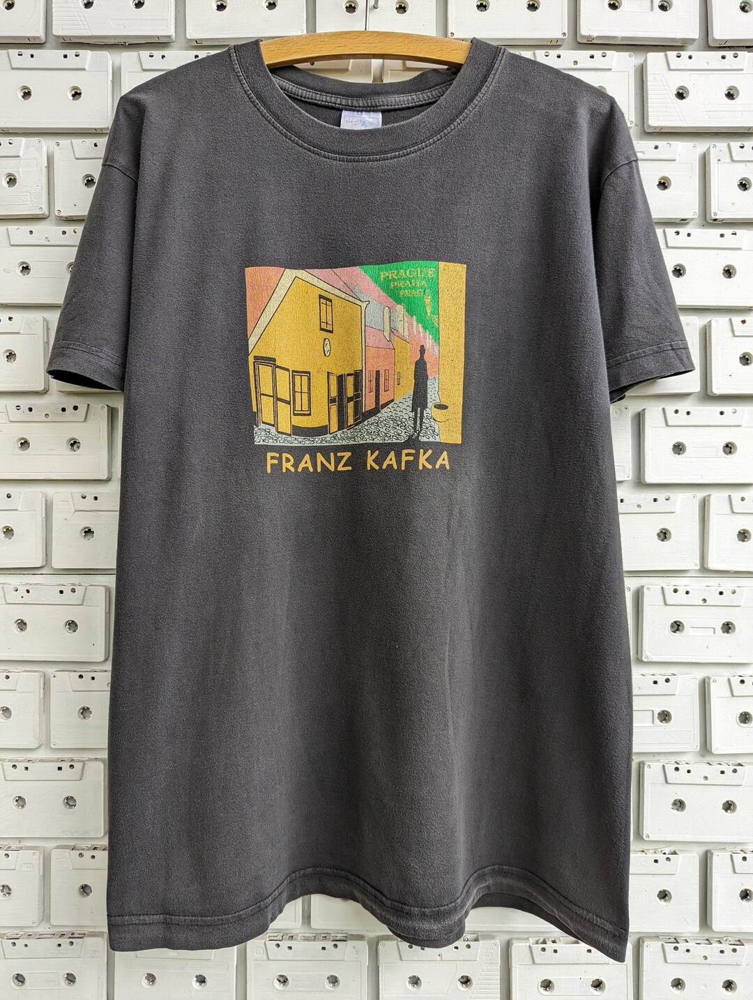 Vintage 90s 00s Franz Kafka T-shirt Czech Writer Novelist Literature ...