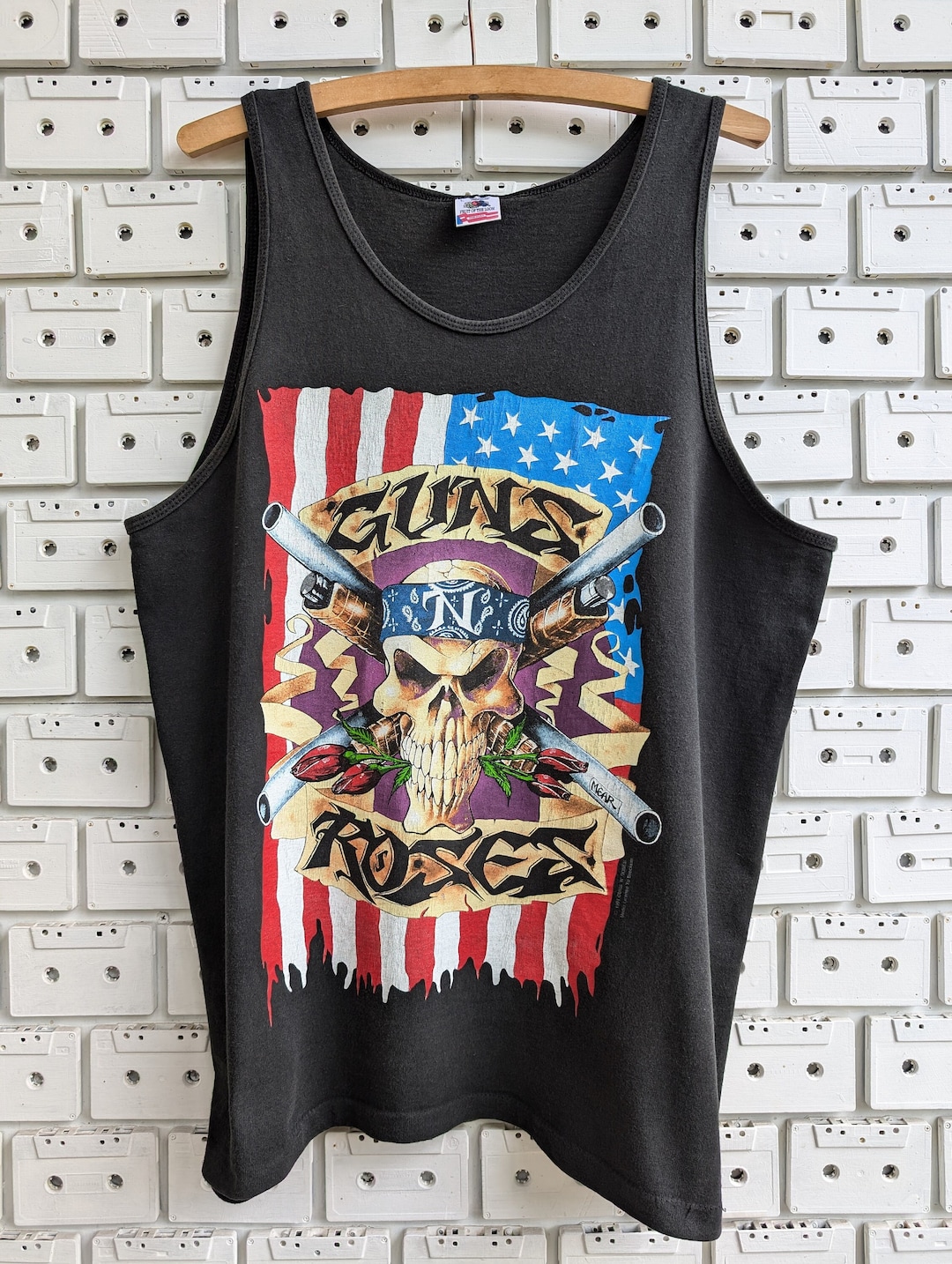 Vintage 1991 Guns N' Roses Tank Top Axl Rose Slash Hard Rock Heavy ...