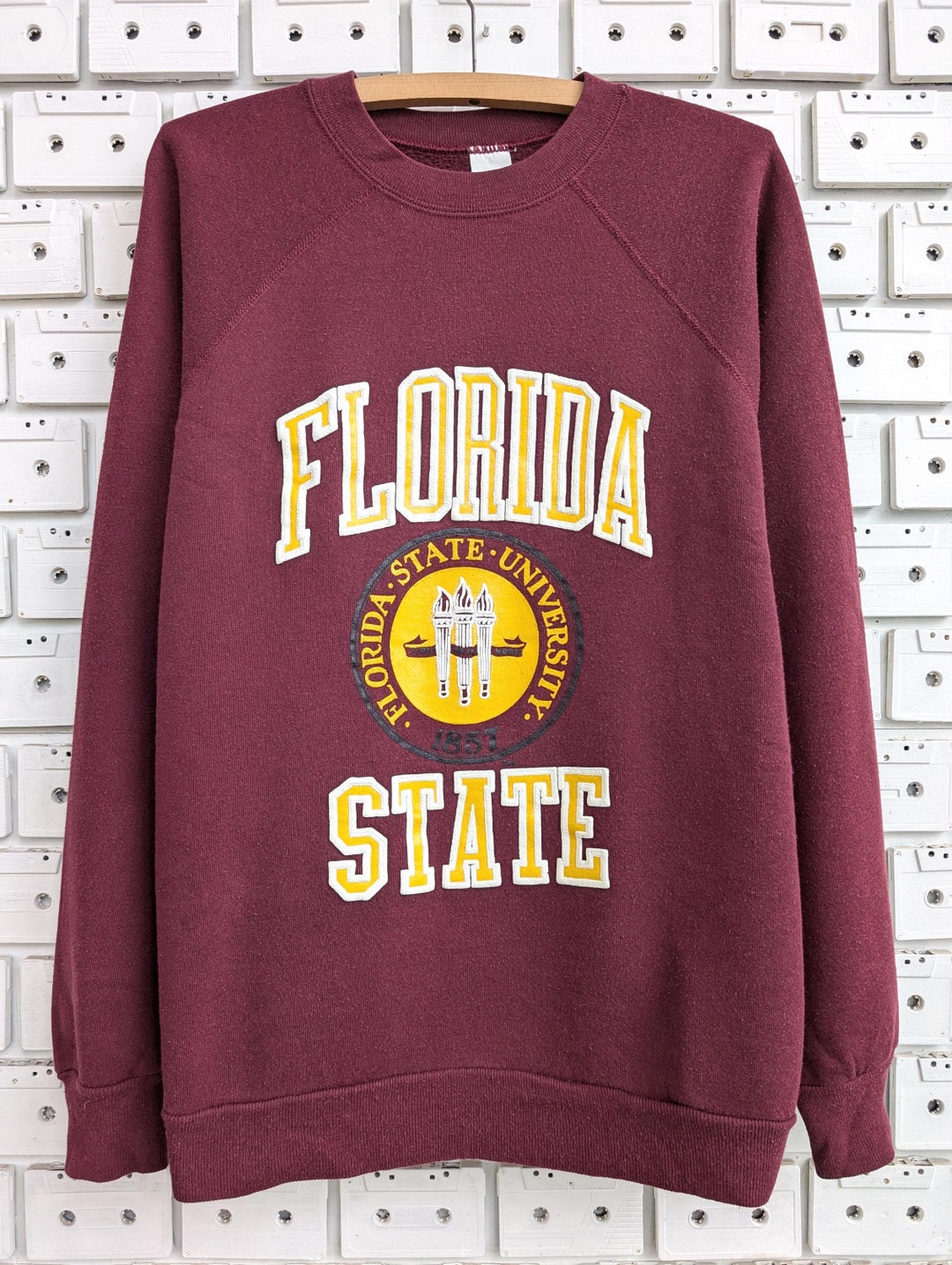 Vintage 90s Florida States University Sweatshirt FSU Merch Tultex ...