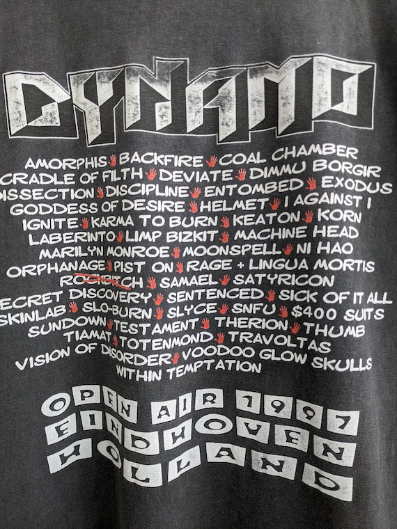 Vintage 1997 Dynamo Open Air T-Shirt Cradle Of Filth … - Gem