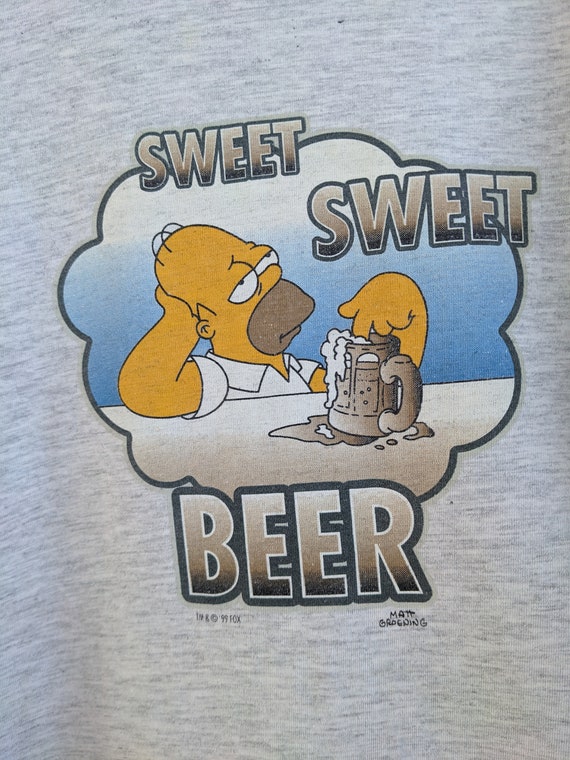 Vintage 1999 The Simpsons T-Shirt Sweet Sweet Beer Ho… - Gem
