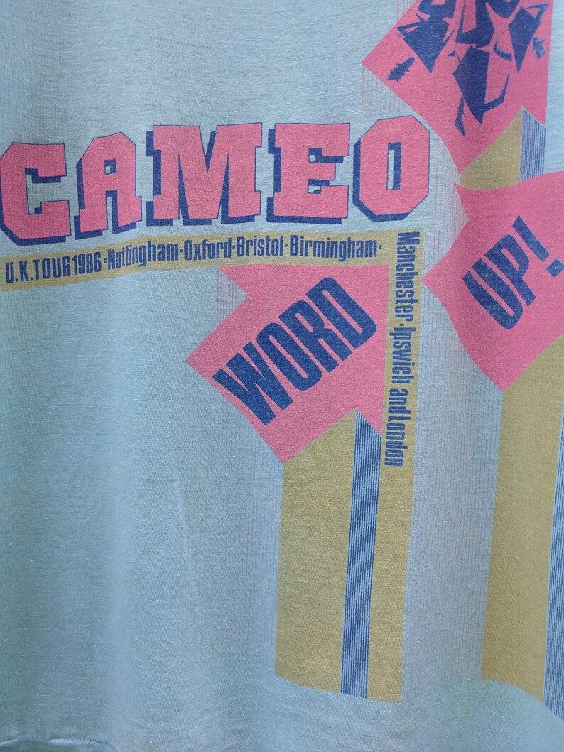 Vintage 1986 Cameo Word up Tour T-shirt American Funk Contemporary R&B ...