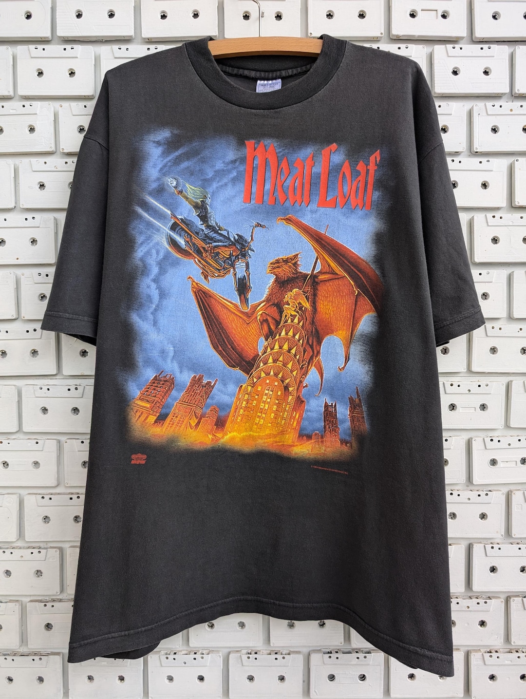 Vintage 1993 Meat Loaf T-shirt Everything Louder World Tour American ...