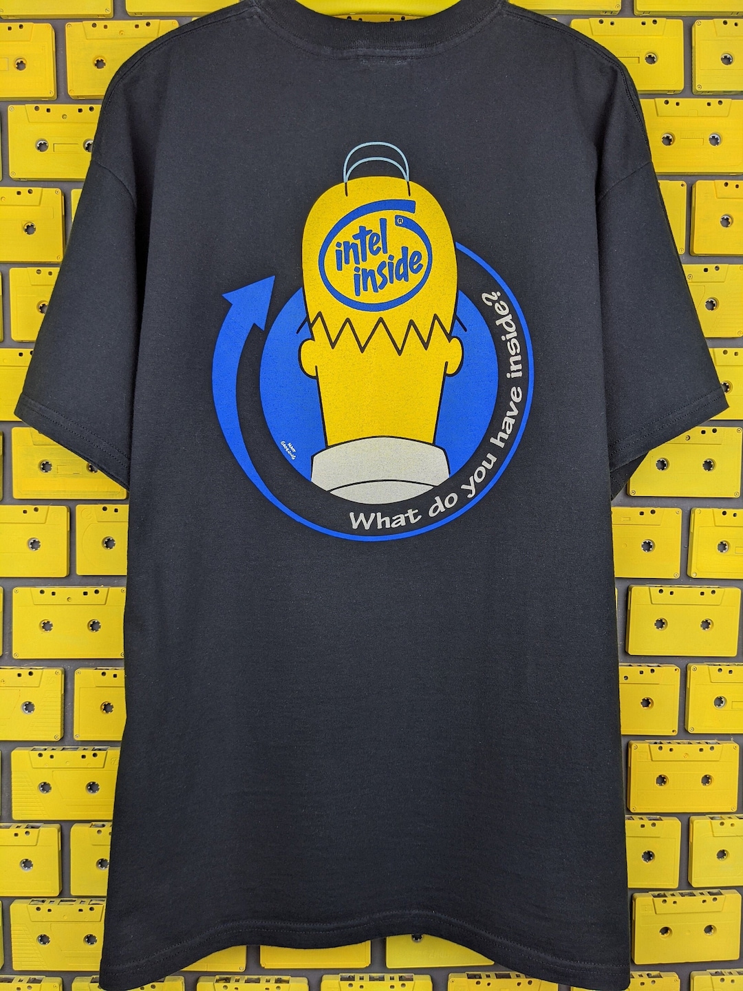 Vintage 1998 the Simpsons T-shirt Homer Simpson Intel Inside Pentium ...