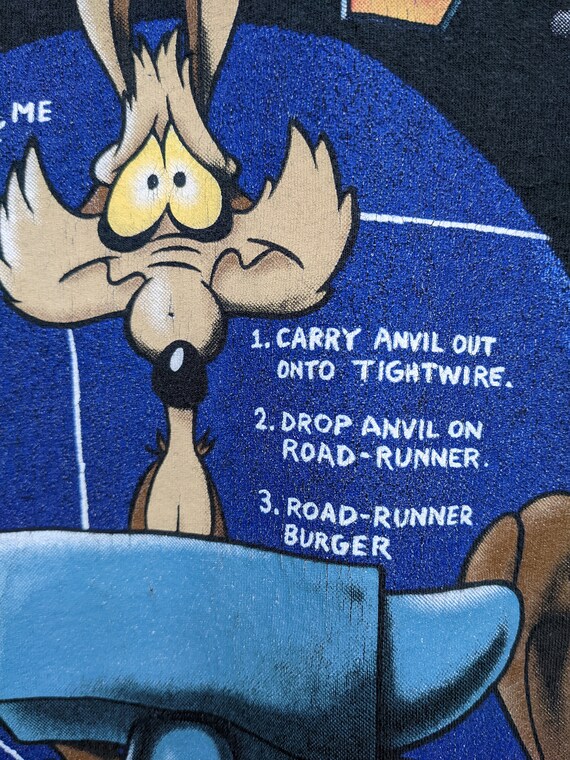 Vintage 1992 Wile Coyote Heavy Metal T-Shirt Looney T… - Gem