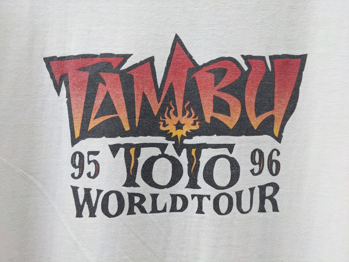 Vintage 1995 Toto Band T-shirt Tambu Album Promo Tourpop Jazz Fusion ...