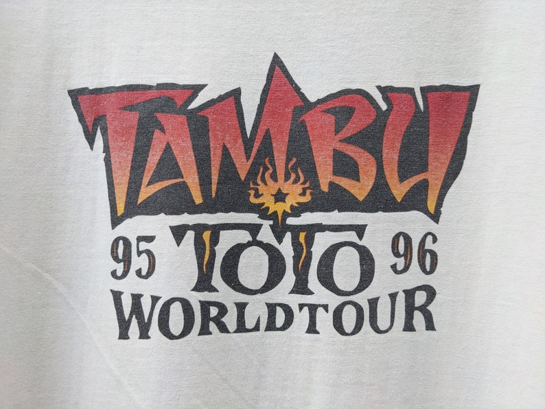 Vintage 1995 Toto Band T-shirt Tambu Album Promo Tourpop Jazz Fusion ...